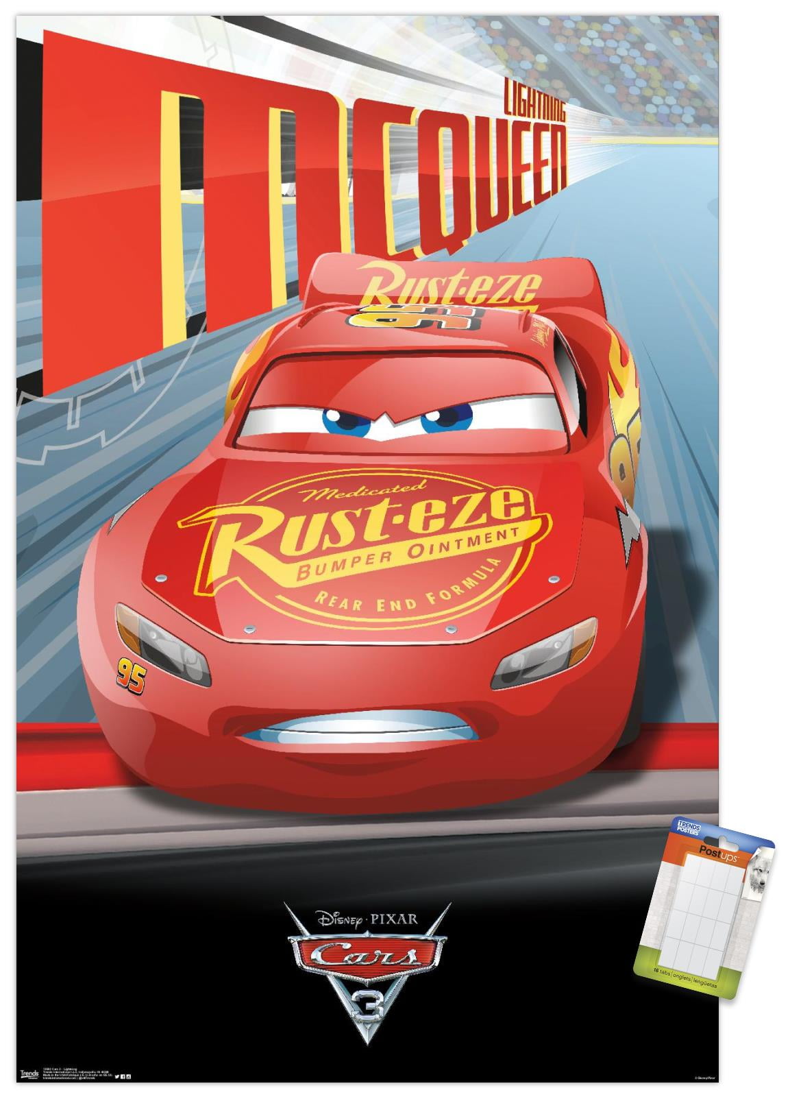 Disney Pixar Cars 3 - Lightning Wall Poster, 14.725" x 22.375 ...