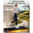 Akluer Walking Pad Treadmill with Manual Incline, 2.5 HP Under Desk ...