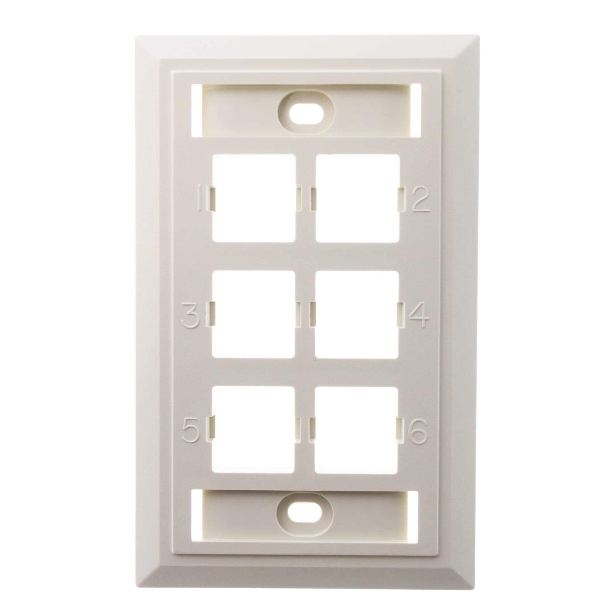 Commscope M16L-246 108168592 6-Port, 1-Gang, Modular Data Faceplate ...