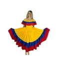 Colombian and Venezuelan Traditional Dress - Wide-L / Yellow - Walmart.com