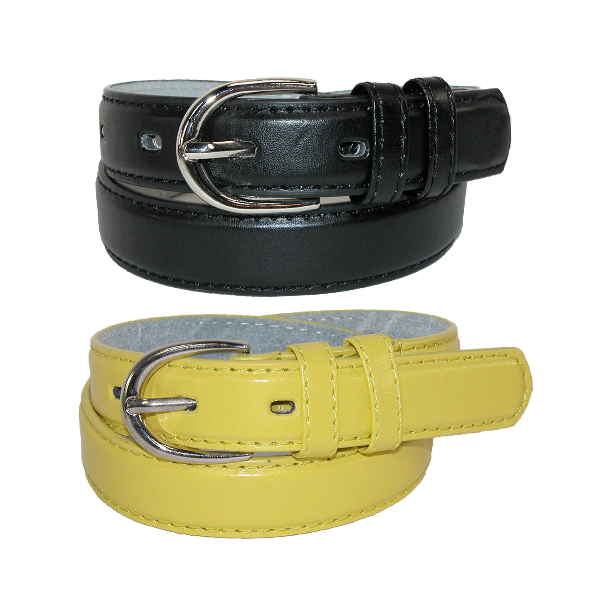 Click here for Ctm Kids Basic Leather Dress Belt (Pack Of 2 Color... prices