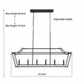 ACROMA 6-light Modern/ Farmhouse Rectangle Chandelier Linear Pendant ...