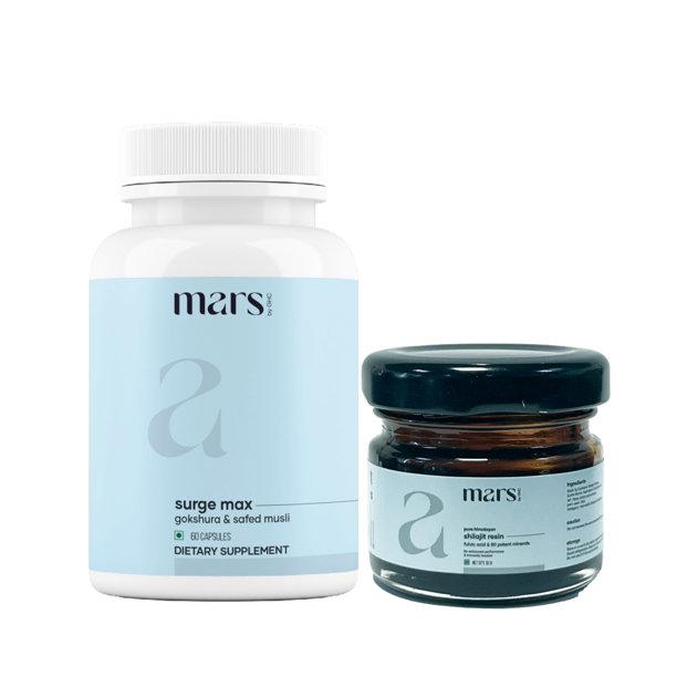 mars by GHC Performance Combo: Surge Max Caps, Pure Himalayan Shilajit ...