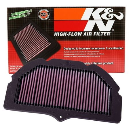 K&N Performance High-Flow Engine Air Filter: Washable, Multi-Layer ...