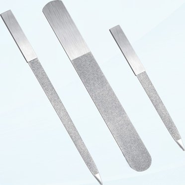 3-Piece Nail File Set Stainless Steel Double-Sided Nail File Buffer ...