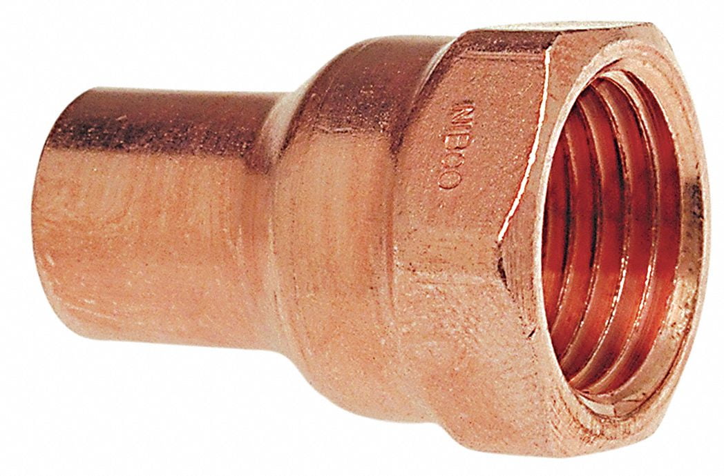 Nibco Adapter,Wrot Copper,1/2" Tube,FTGxFNPT 6032R 1/2X3/8 - Walmart.com
