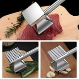 LONGHEXINA Dual-Sided Meat Mallet with Rubber Grip Handle for Steak ...