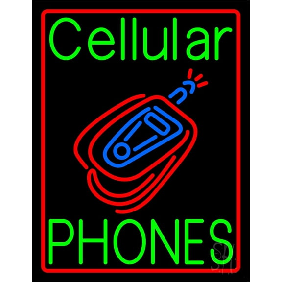 Red Computer Repair Logo LED Neon Sign 20 x 37 - inches, Clear Edge Cut ...