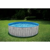 Blue Wave Capri 12-ft Round 36-in Deep Steel Wall Above Ground Swimming ...