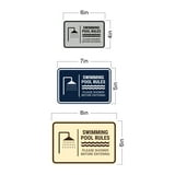 Signs ByLITA Classic Framed Swimming Pool Rules - Please Shower Before ...