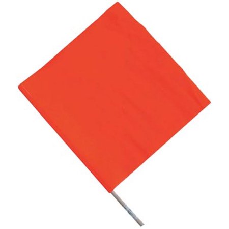 18 x 18 in. Handheld Orange Vinyl Flag with 24 in. Dowel Handle ...