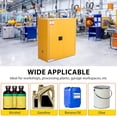 30 Gallon Flammable Safety Cabinet, Galvanized Steel Fireproof Storage ...