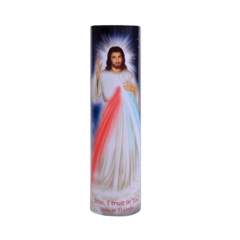 Saints Gift Collection Divine Mercy LED Candle | Beautiful Religious ...