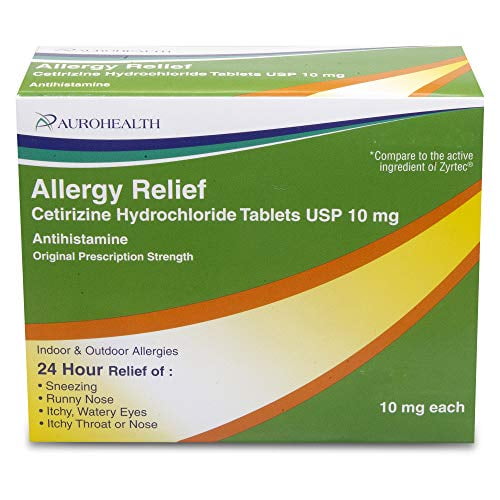 AuroHealth Cetirizine, 10mg, 30 Tabs - Walmart.com