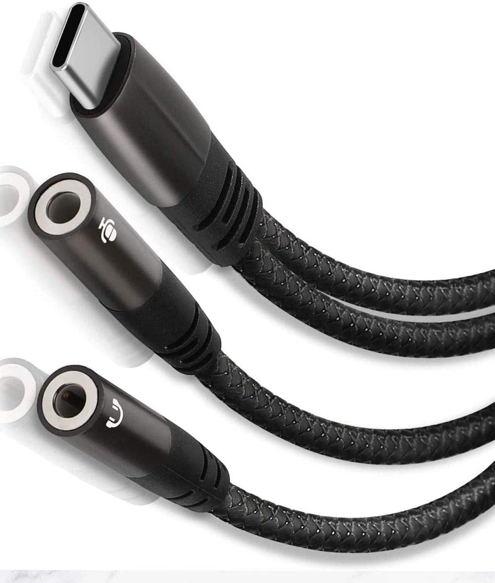 USB C Microphone Adapter, USB C to 3.5mm Combo 3.5mm Audio & Mic Jack ...