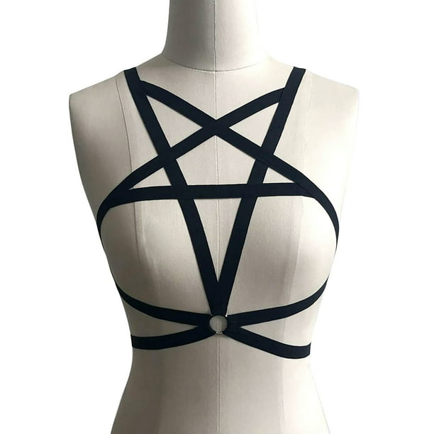 Cheers Harness Cage Bra Enticing Charming Women Hollow Out Pentagram ...