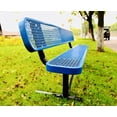 LifeYard Outdoor Bench w/ Backrest, 72in, Steel Bench, Expanded Metal ...