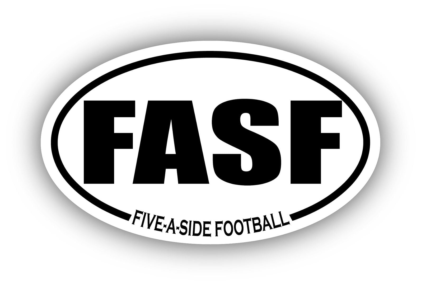 Five-A-Side Football FASF Oval Bumper Sticker 3M Vinyl Decal 3 in x 5 ...