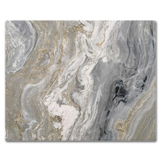 CounterArt "Quartz Design" 3mm Heat Tolerant Glass Cutting Board 15" by ...