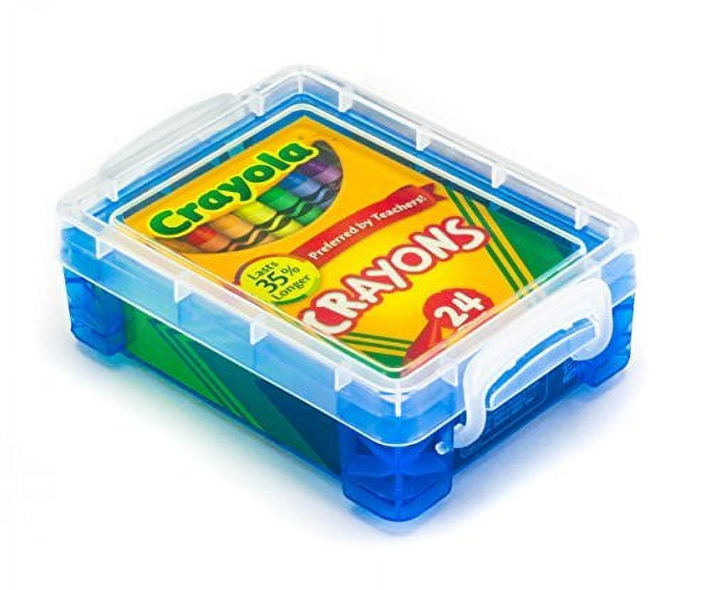Crayones Crayola 24 unidades con caja de plástico superapilable azul ...