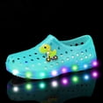 BOOMNY Girl's Clog Sandals Closed Toe Light Up Flat Garden Sandals for ...