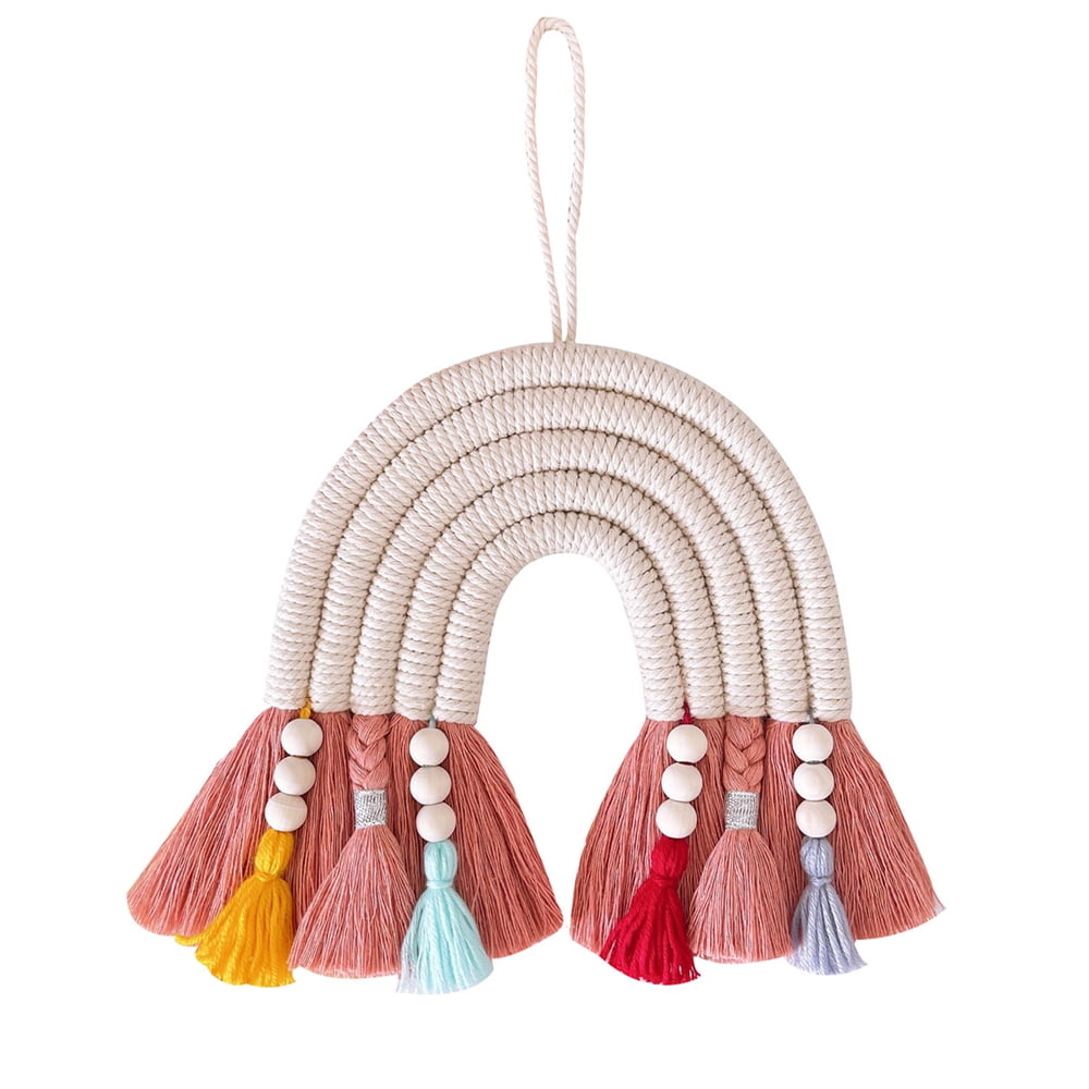 Rainbow Wall Hanging Tassels, Nordic Woven Rainbow Wall Hanging, Boho ...
