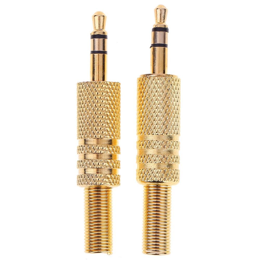 2 Uds Estéreo 3 5mm 1/8in DIY Audio Jack Enchufe Conectores | Walmart ...