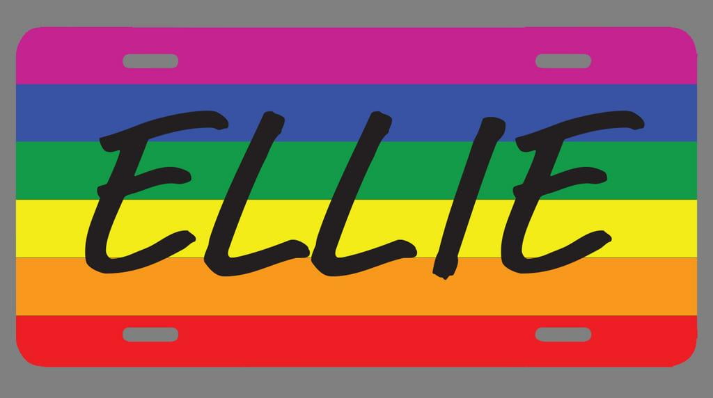 Ellie Name Pride Flag Style License Plate Tag Vanity Novelty Metal | UV ...