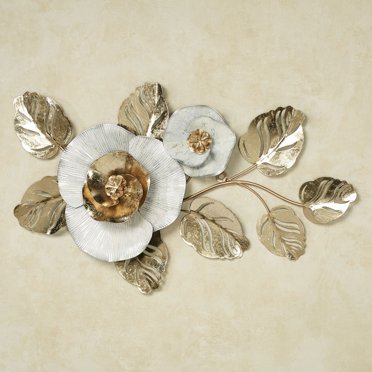 Diamond Interlink Metal Contemporary Silver Wall Art Sculpture 40 x 20 ...