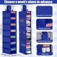 2 Pack 7 Shelf Weekly Clothes Organizer Closet for with Side Pockets ...