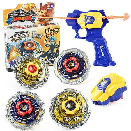 Alloy Battle Gyro Set Gun Pull Ruler Launcher Two-in-one Battle Gyro ...