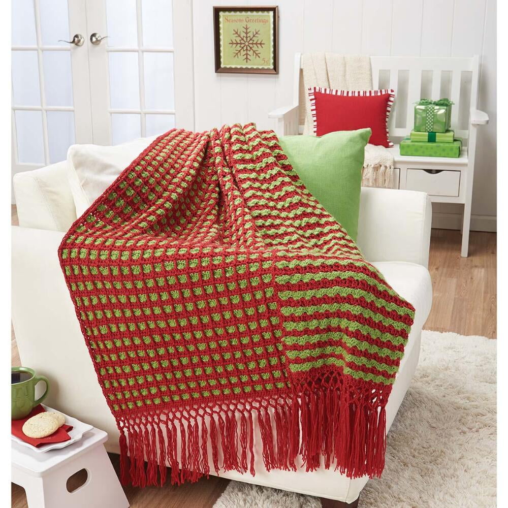 Herrschners® Holiday Cubes Crochet Afghan Kit - Walmart.com