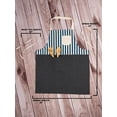 Mainstays Chef Kitchen Apron, 28" x 32" Stripe Cotton Bib Apron with ...