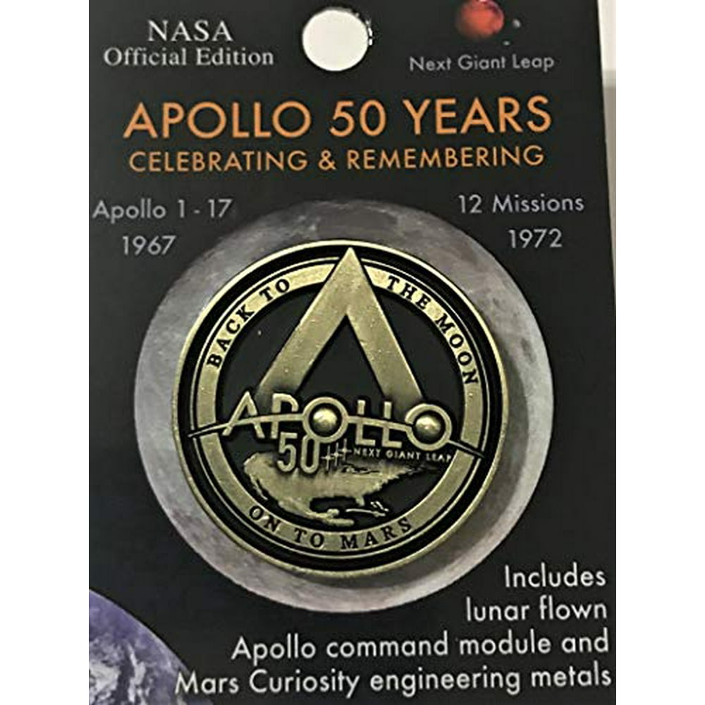 NASA - NASA Apollo 11 Program 50th Anniversary Lapel Pin Contains Flown ...