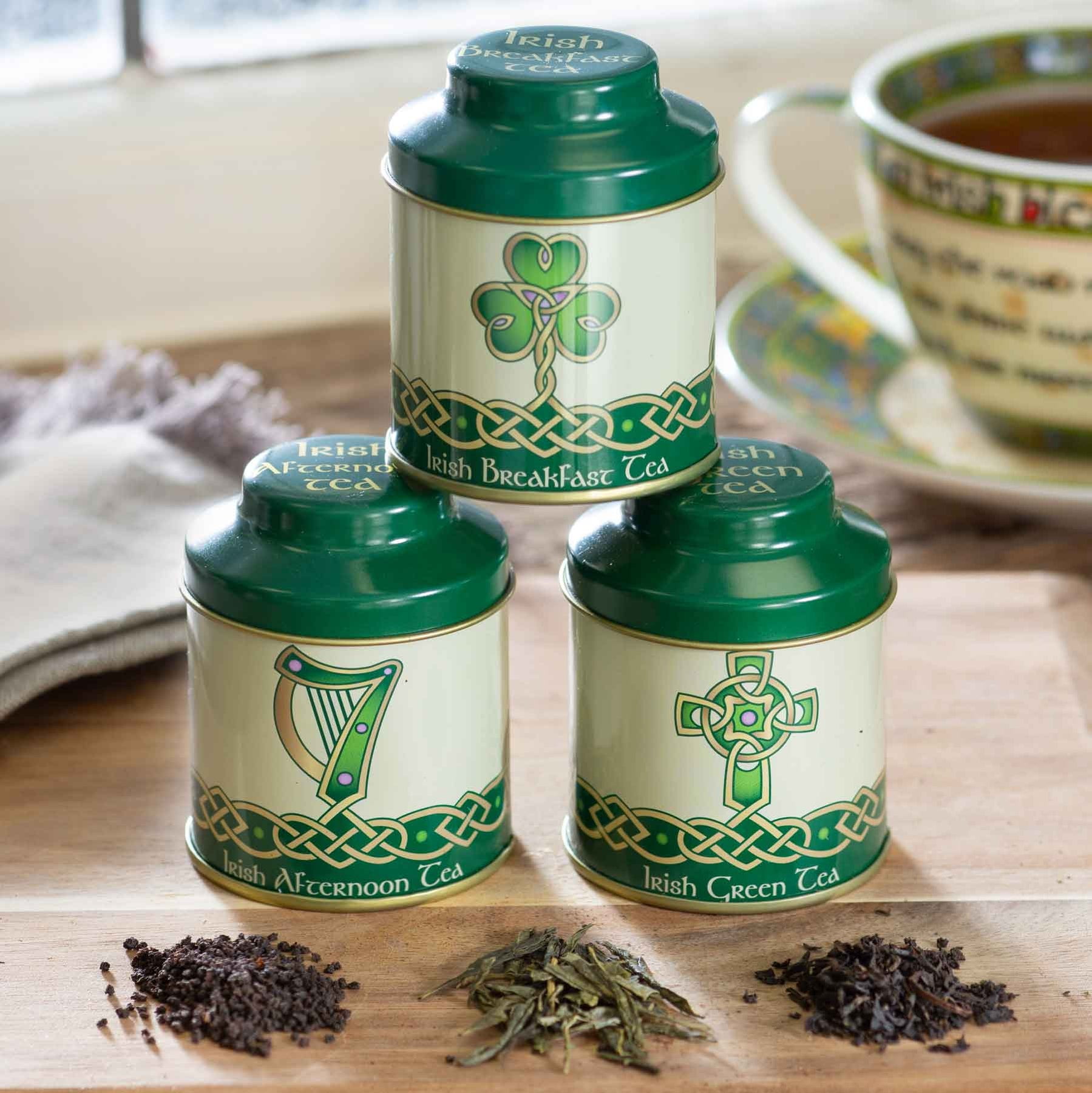 Tea Time in Ireland - Irish Icons Emblems 20g Set of 3 Tin Tea by Royal ...