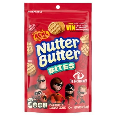 Nutter Butter Bites Peanut Butter Sandwich Cookies, 3.5 oz Go-Pak ...
