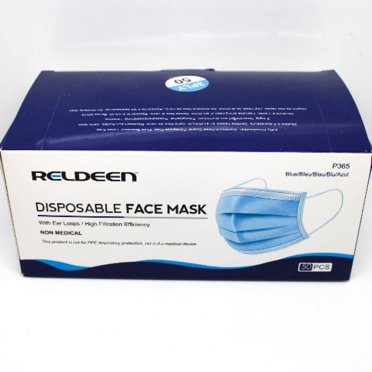 Disposable Face Mask - Pack of 50 Single Use Protective Masks With 3 ...