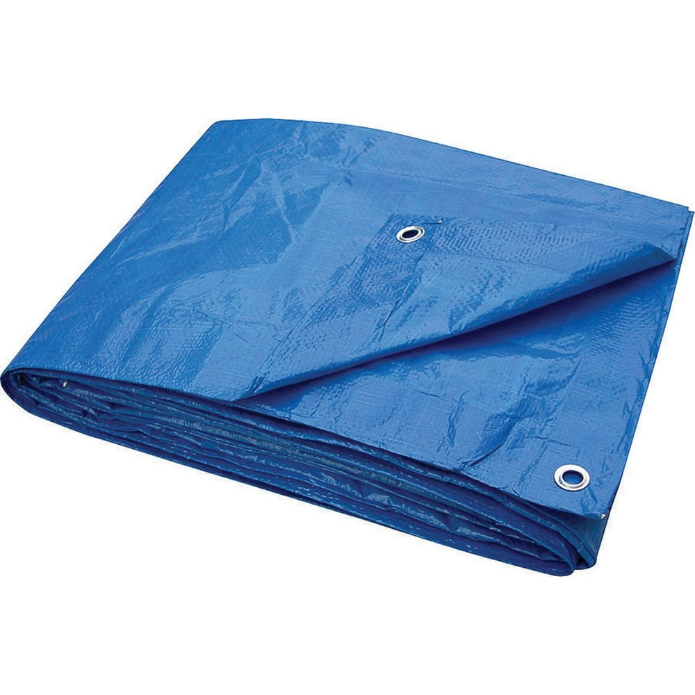 ProSource Light Duty Tarp With Aluminum Grommets, 12 Ft L X 10 Ft W, 6 ...