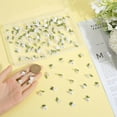 20 Sets White Lily Flower Charms & Flora Leaves Beads with Brass Loops ...