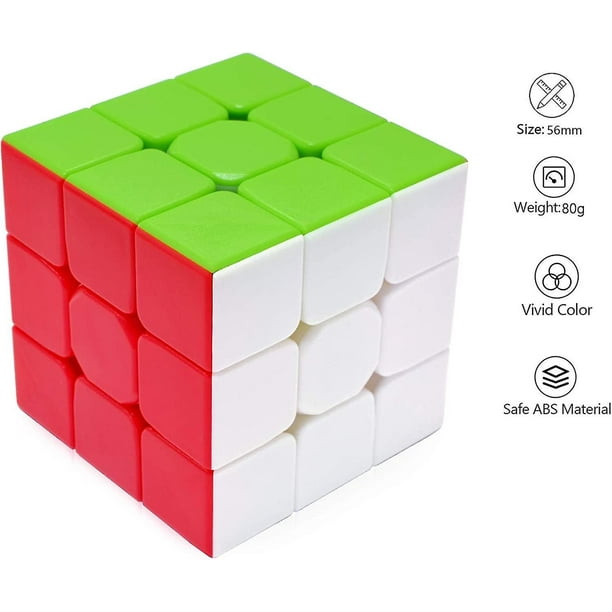 Cubo mágico 3x3 3x3x3 Velocidad original Sin adhesivo Cubo mágico Rompecabezas Cubo mágico ...
