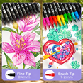 168 Colors Dual Tip Markers For Adult Coloring Books With Bag - Walmart.com