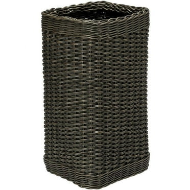 Kouboo La Jolla Rattan Round Handmade Umbrella Holder Freestanding Cane ...