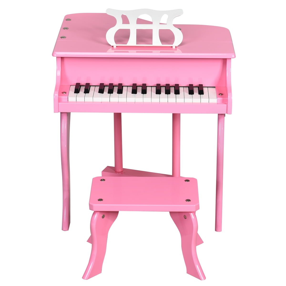 Topbuy Classical Kids Piano 30 Keys Wood Toy Mini Grand Piano with ...