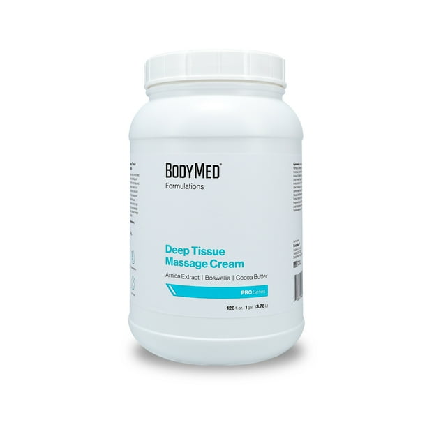 Bodymed Formulations Deep Tissue Massage Cream 1 Gal Fragrance Free All Natural Cream For
