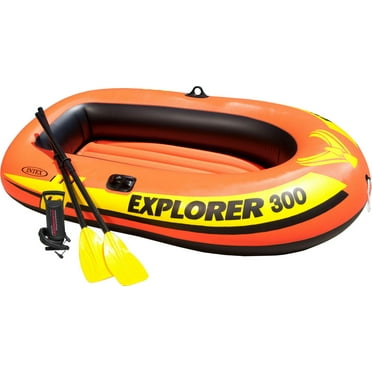 Intex Inflatable Explorer Pro 400 Four-Person Boat with Oars and Pump ...