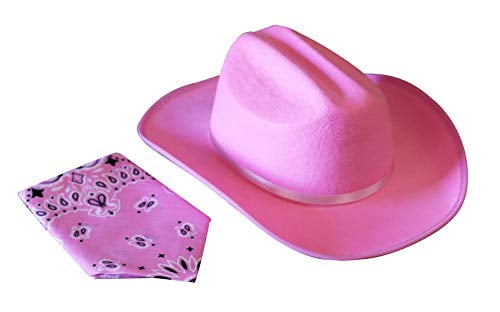 Aeromax Junior Cowboy Hat with Bandanna - Pink - Walmart.com