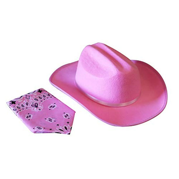 Aeromax Junior Cowboy Hat with Bandanna - Pink - Walmart.com