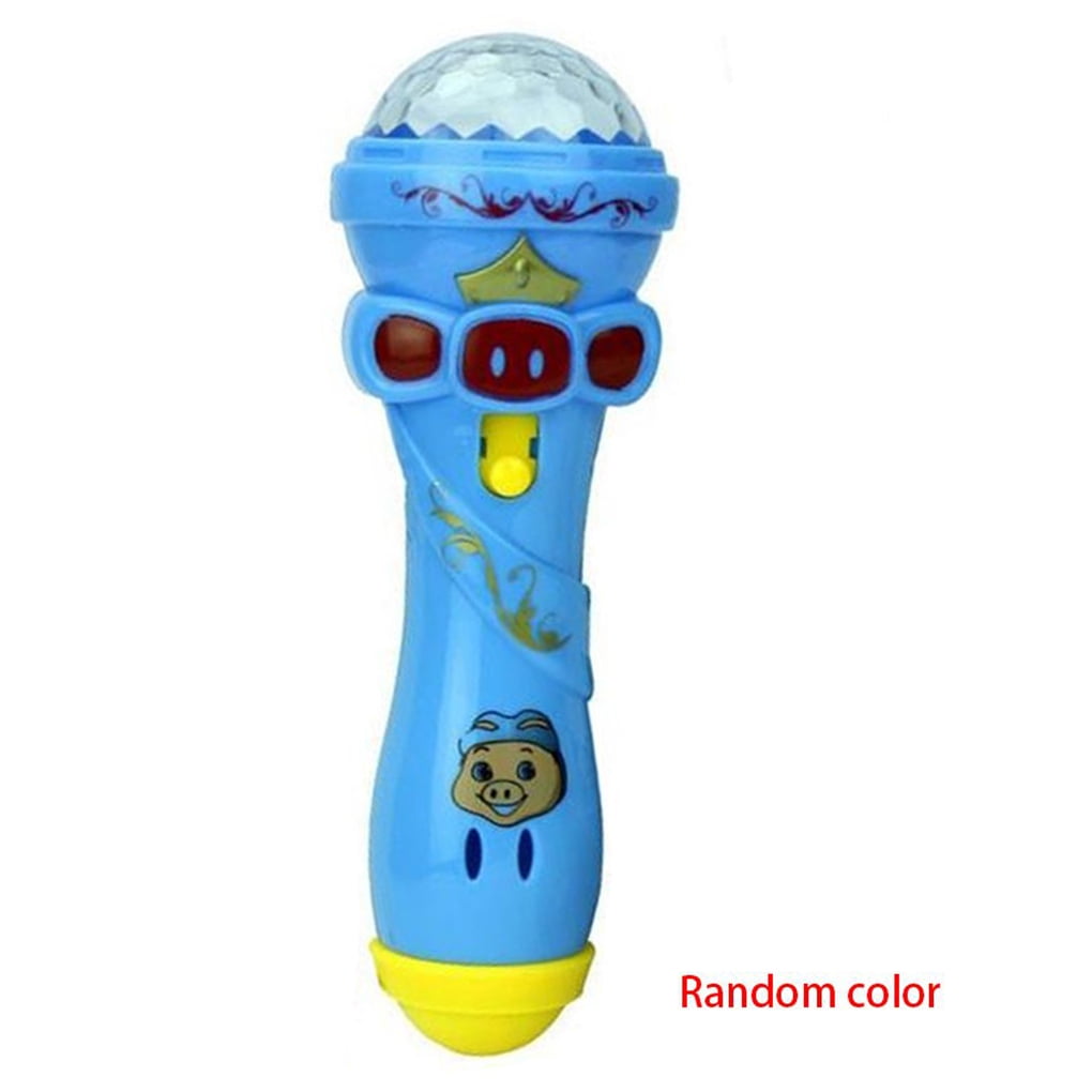 Worallymy Kids Cartoon Lighting Microphone Mic Karaoke Stick Light ...