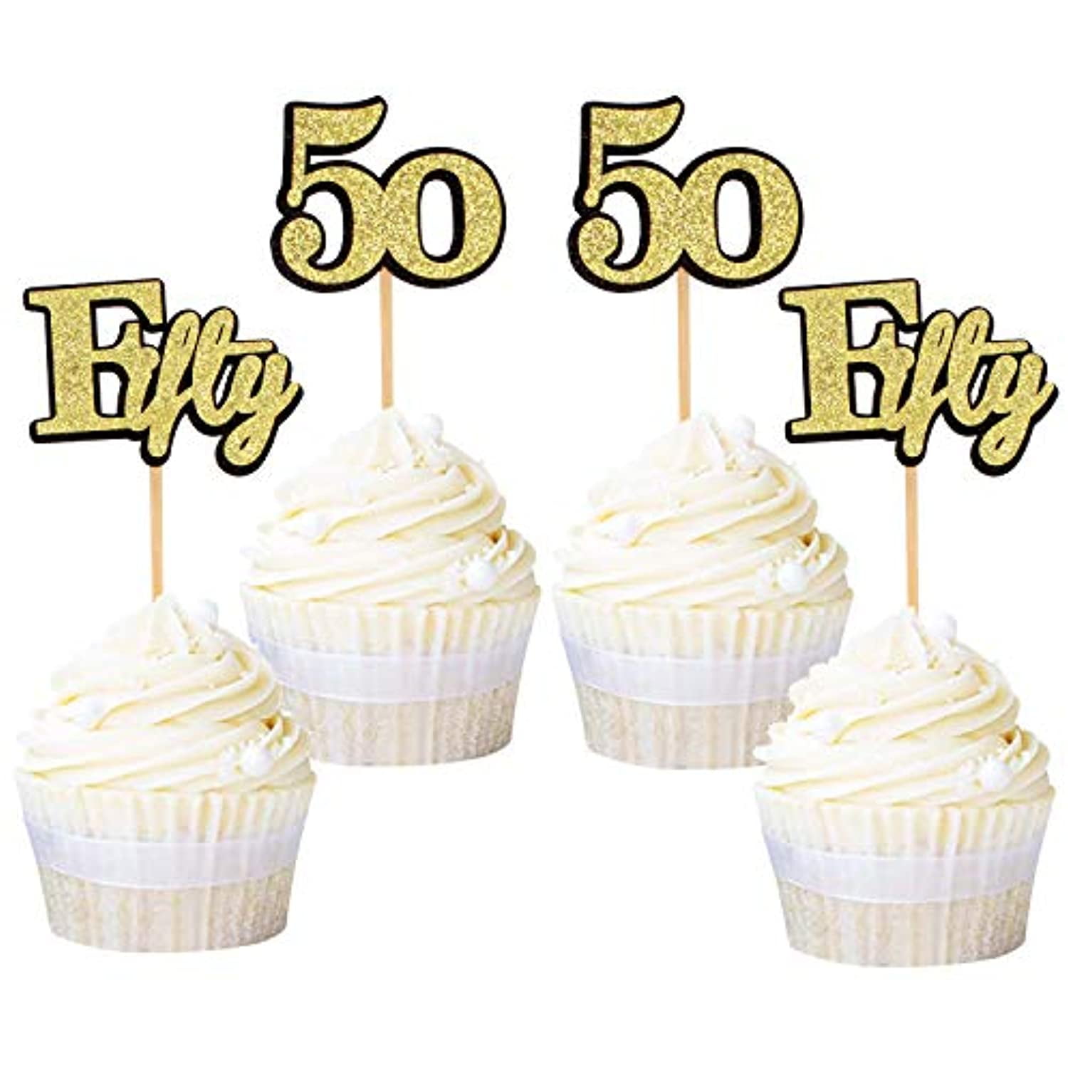 50th Birthday Cupcakes