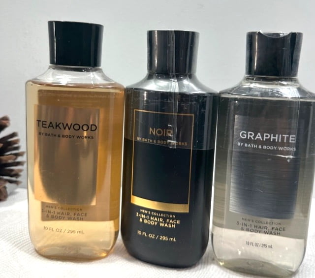 Bath And Body Works Mens Collection 3 In 1 Hair Face And Body Wash Trio